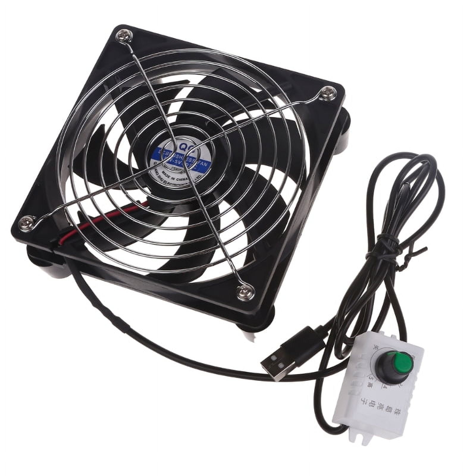 WINDLAND USB Fan with Integrated Mesh Pad 3500RPM for Usb Router Tv ...