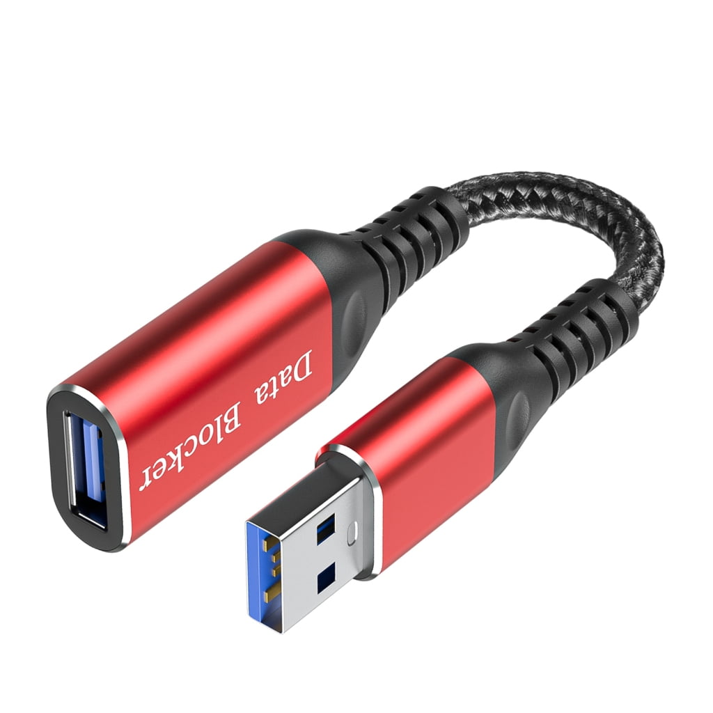 WINDLAND USB Female to Male Data Blocker Charging Cable Prevents Data ...