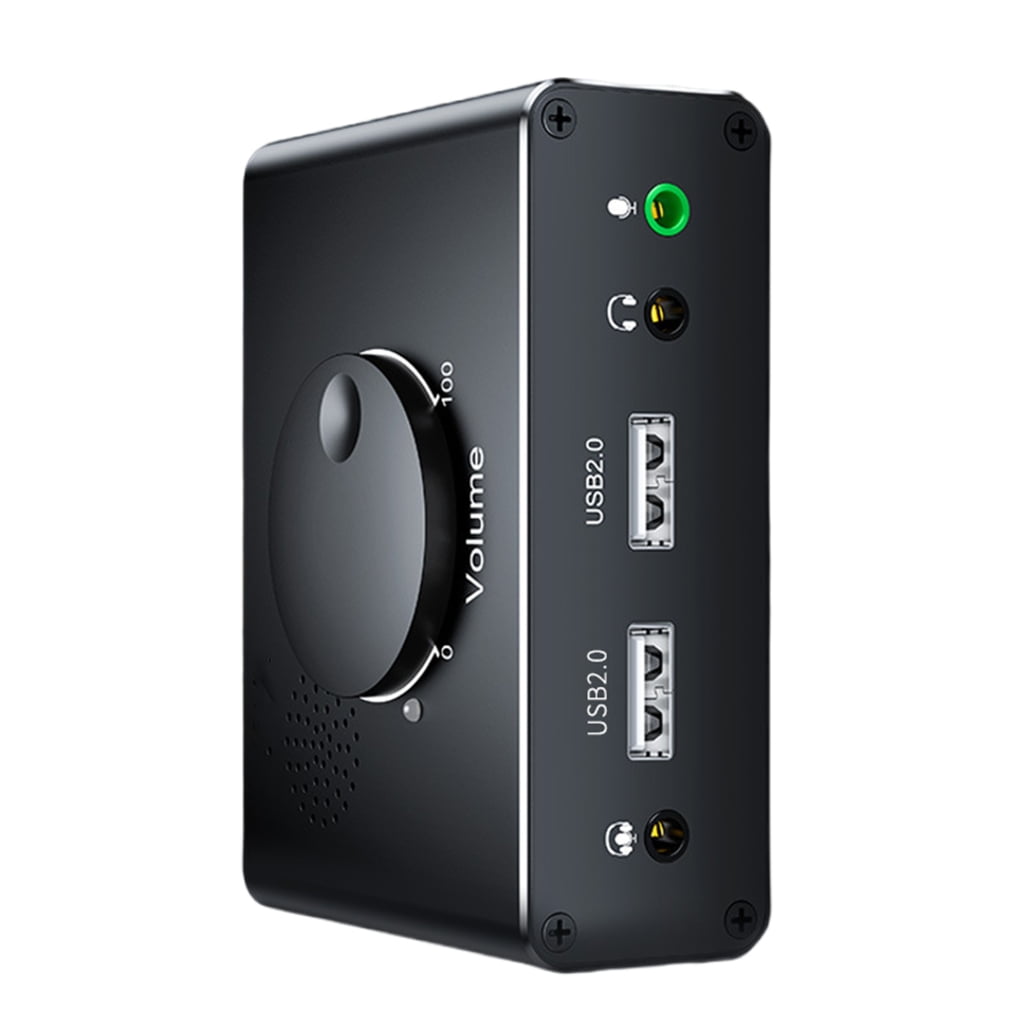 WINDLAND USB Soundcard External USB Sound Card With Volumes Control USB ...