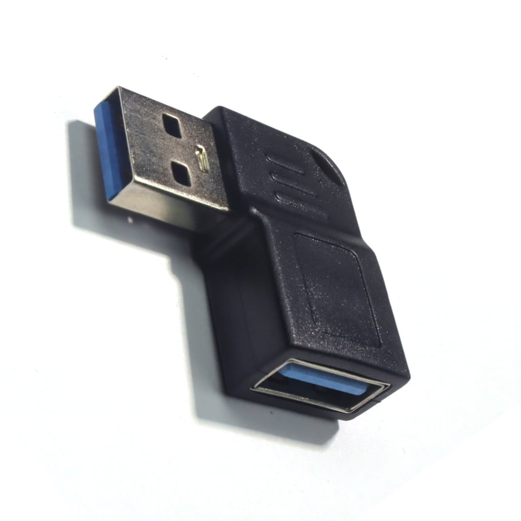 WINDLAND USB3.0 Male to Female 90 Degree Right Angle Extension Adapter ...
