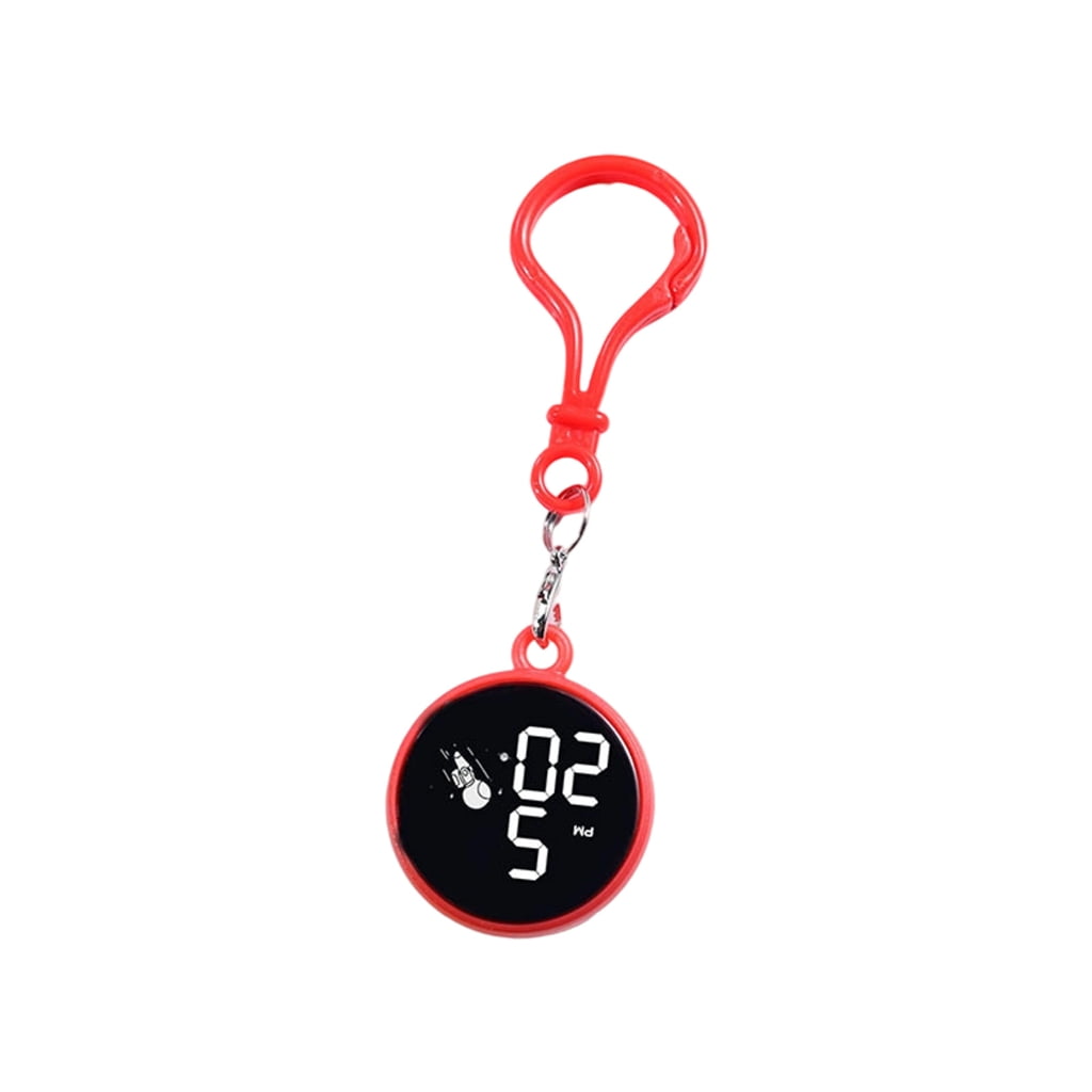 WINDLAND Unisex Electronic Hanging Watch Keychain Pocket Watch Digital ...
