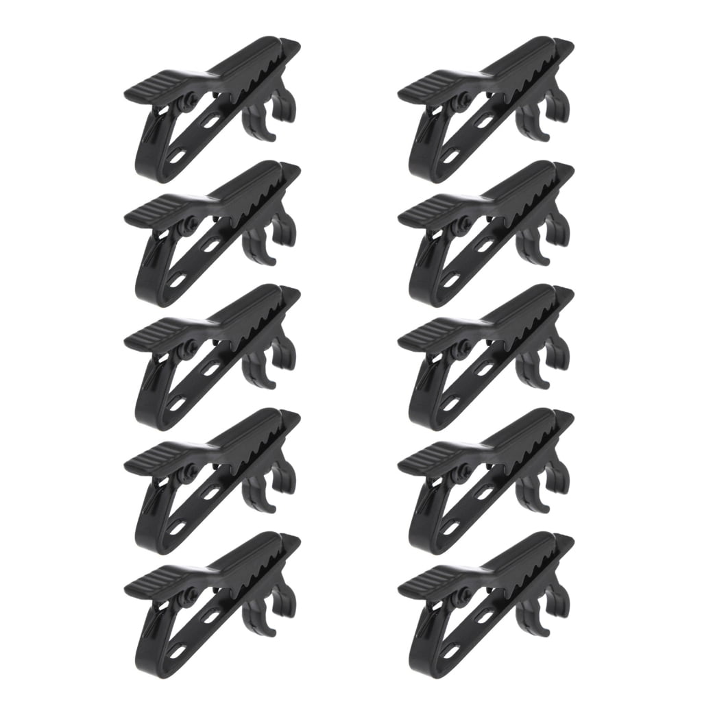 WINDLAND 3/5/10Pcs Lavalier Microphone Clip Mic Lapel Collar Clamp ...