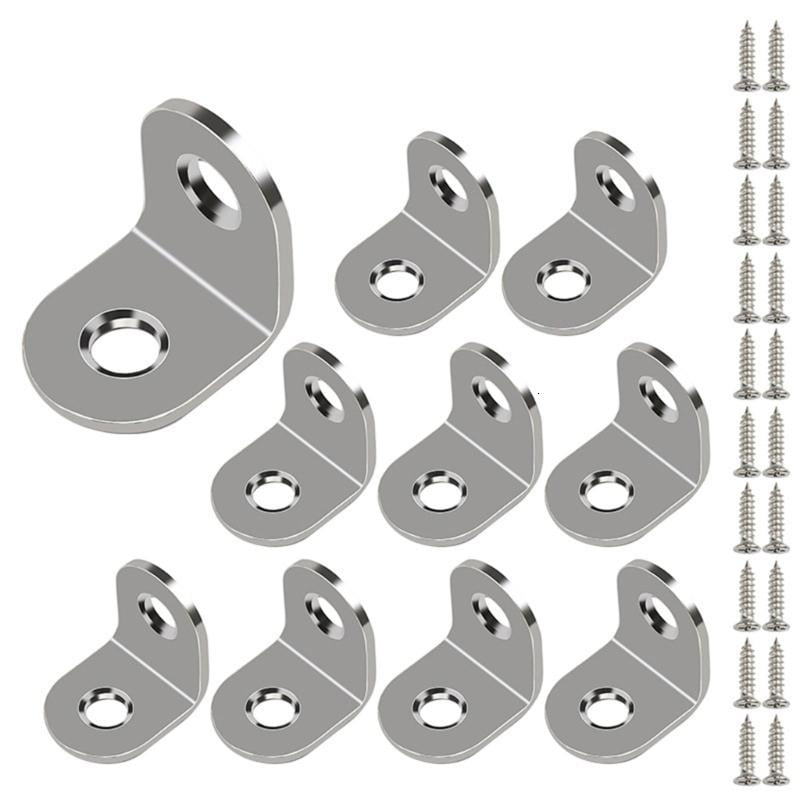 WINDLAND Upgrades Stainless Steel L Brackets set Corner Brace with ...