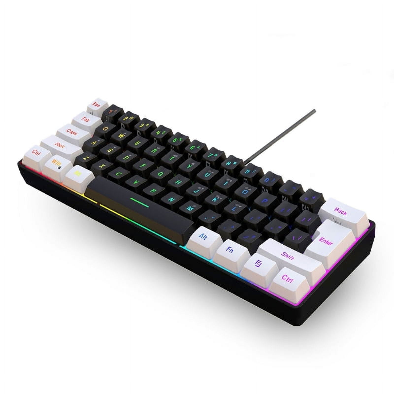 WINDLAND V700WB Wired Gaming Keyboard 61 Keys Multi-Color RGB ...