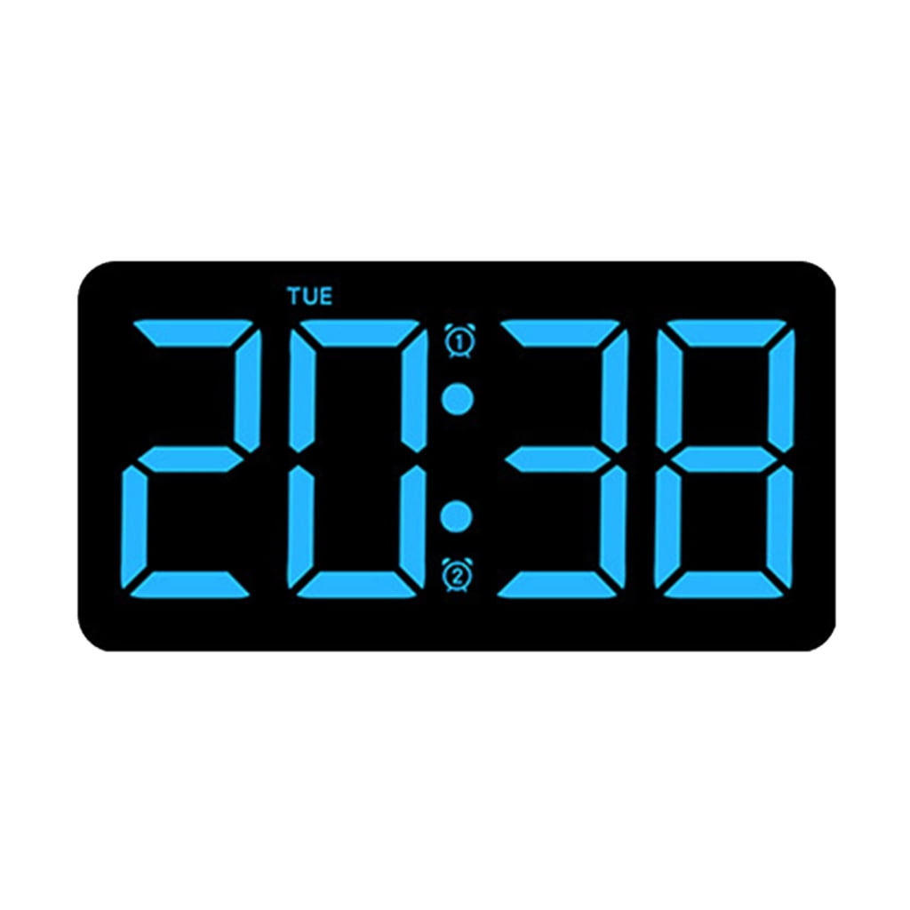 WINDLAND Wall Clock Large Digital Clocks with Date/Temperature Display ...
