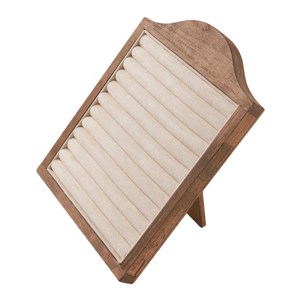 WINDLAND Walnut Wood Rings Display Stand For Jewelry Stores And Home ...