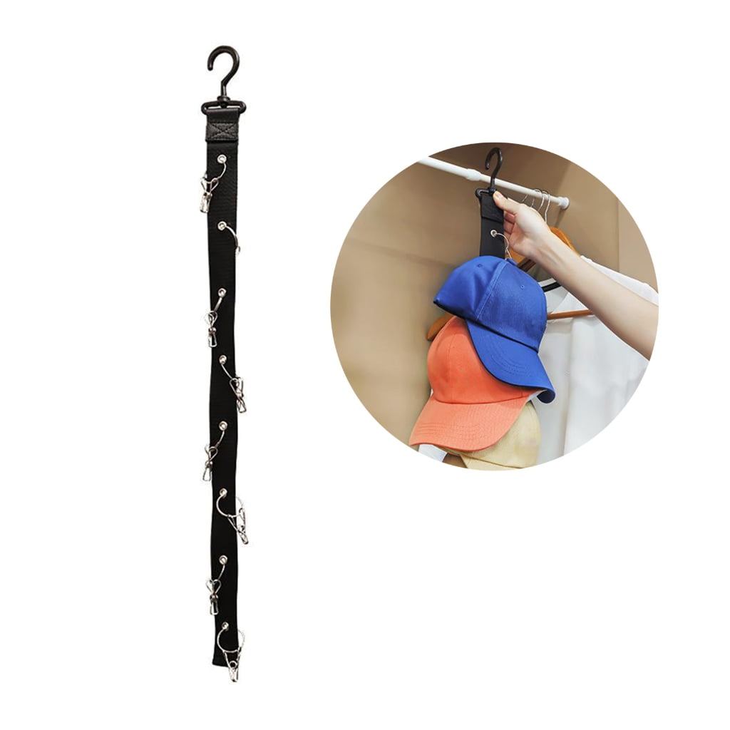 WINDLAND Wardrobe Peaked Cap Storage Hook Rack Baseball Cap Hook Clips ...