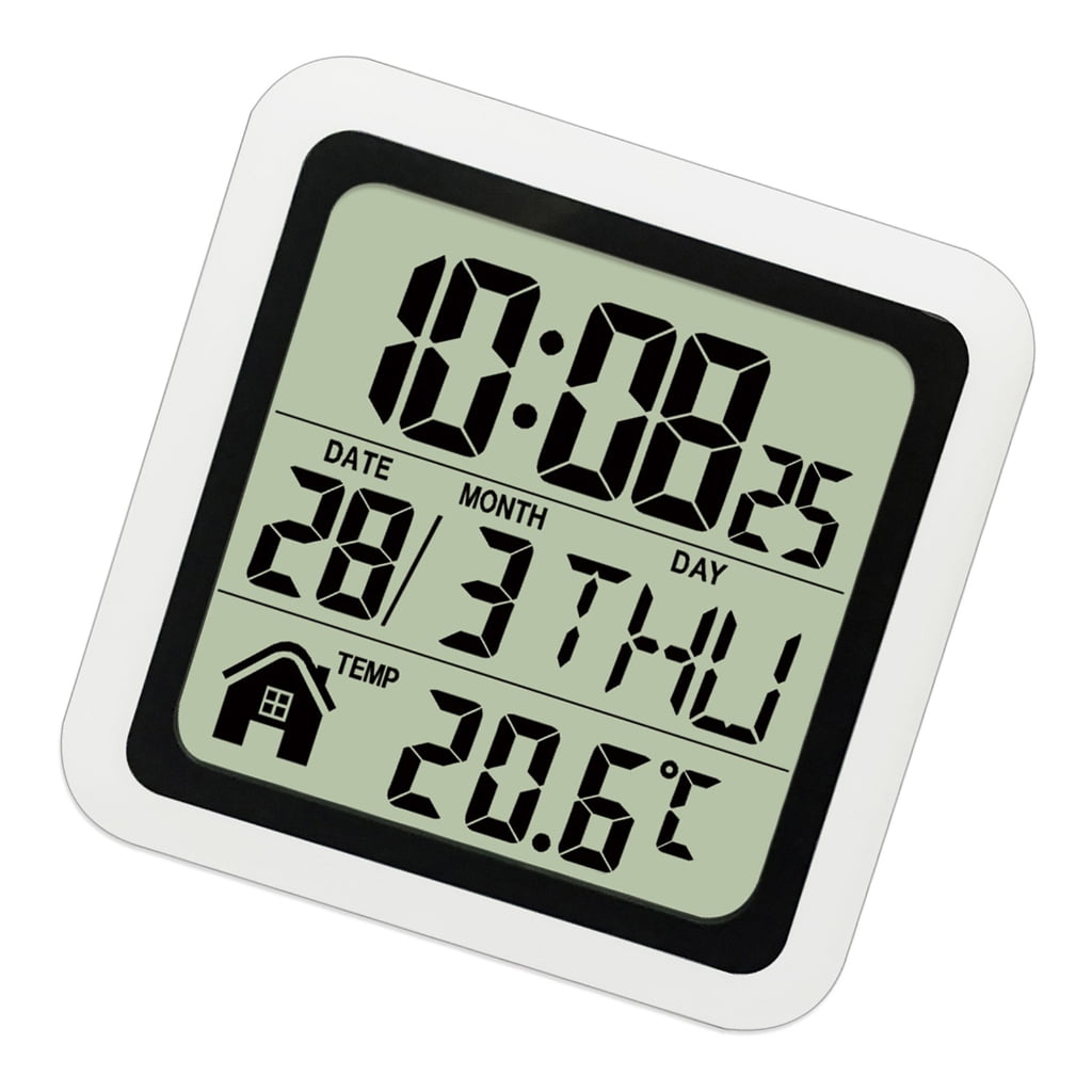 WINDLAND Waterproof Digital Clock With Multiple Language Week Display ...