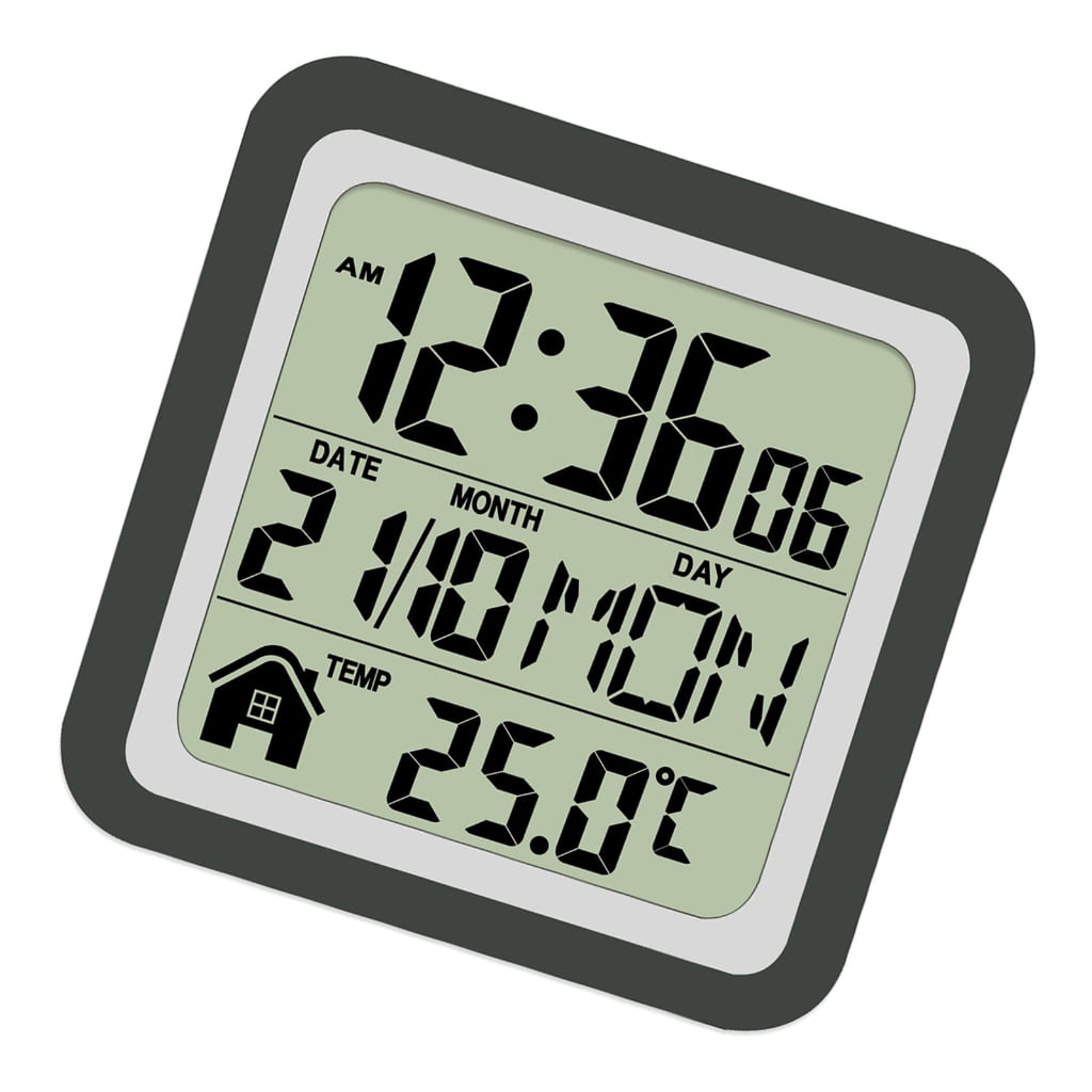 WINDLAND Waterproof Digital Clock With Multiple Language Week Display ...