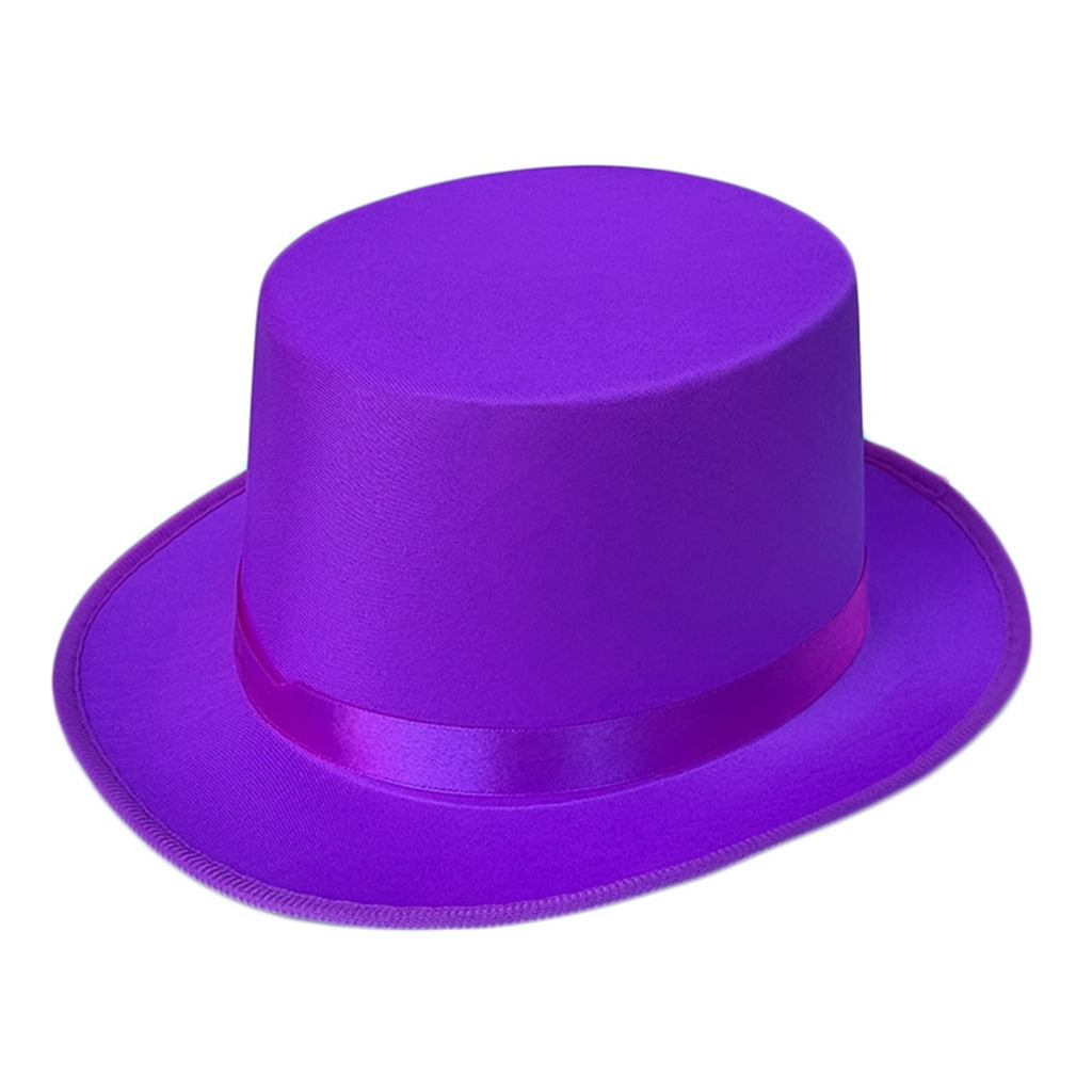 WINDLAND White Fedora Top Hat White Short Brim Magician Hat Surprise ...