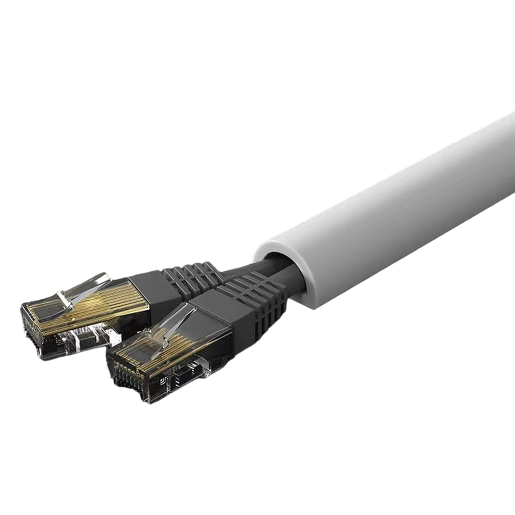 WINDLAND White/Gray Wall Cord Hider Cable Cover PVC Trunking Power Wire ...