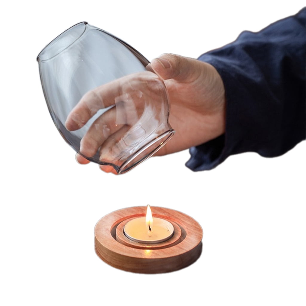 WINDLAND Windproof Candle Shade Cover Glass Candlesticks Candle Holder ...
