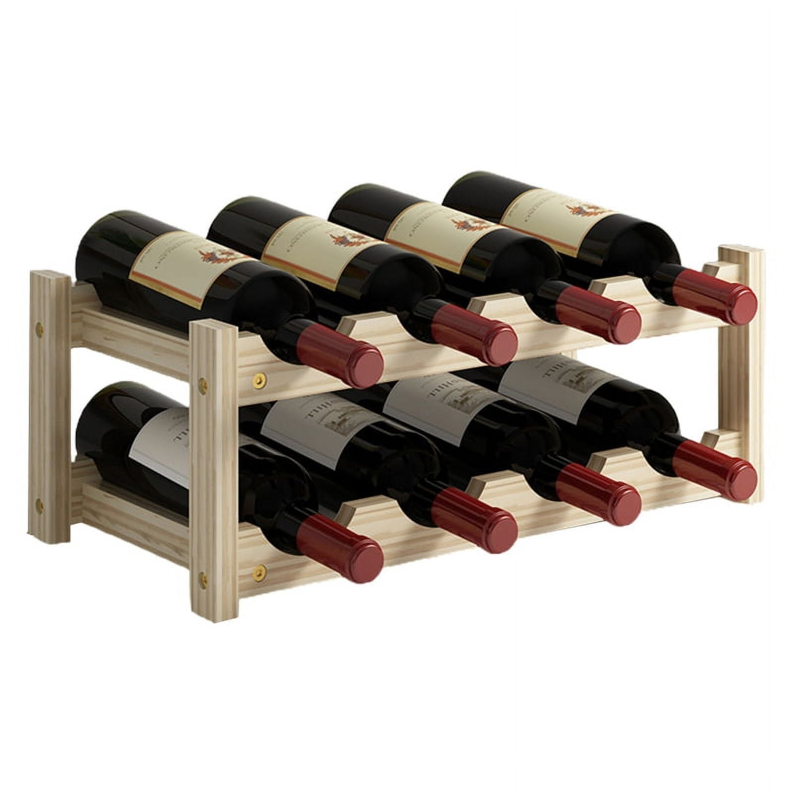 WINDLAND Wine Rack Dining Bar Display Wine Bottle Rack Wooden Wine Rack ...
