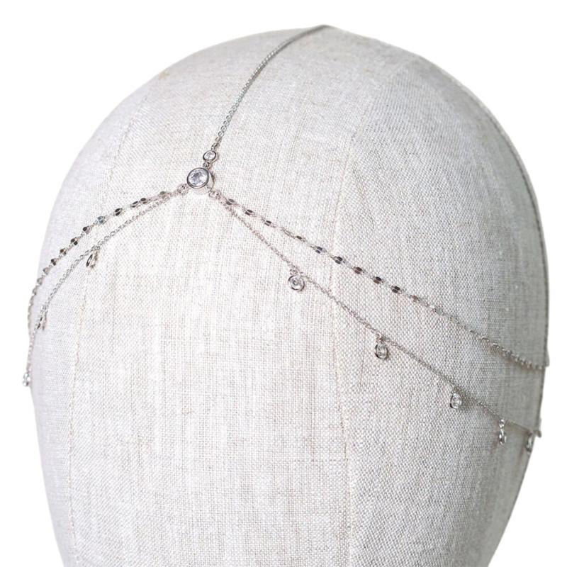 WINDLAND Women Head Chain Fashion Wedding Headpiece Elegant Forehead ...