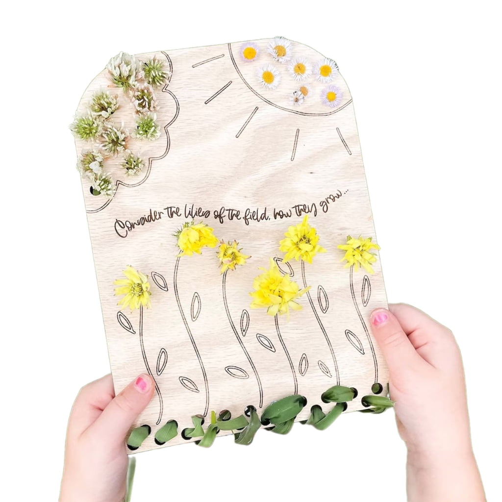 WINDLAND Wood Flower Collector Board Hand Pick Florals Arrangement ...