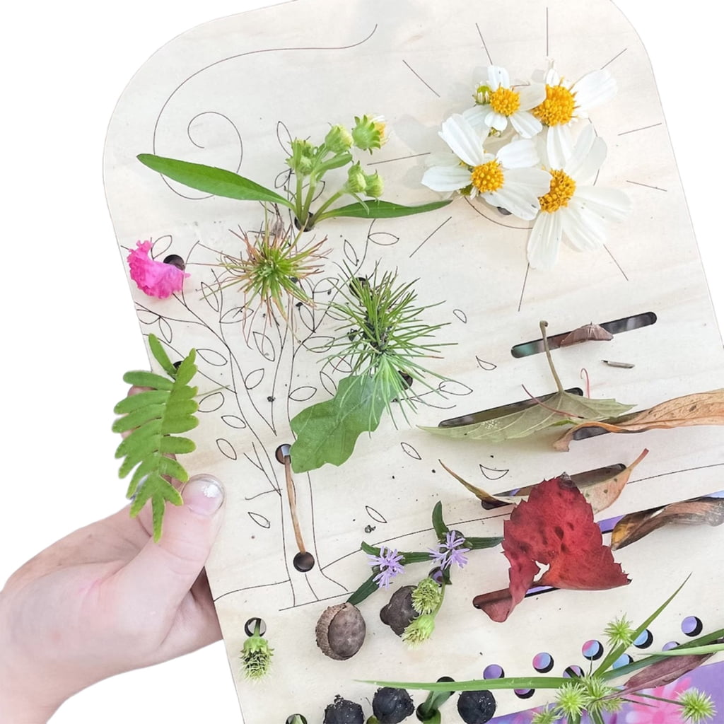 WINDLAND Wood Flower Collector Board Hand Pick Florals Arrangement ...