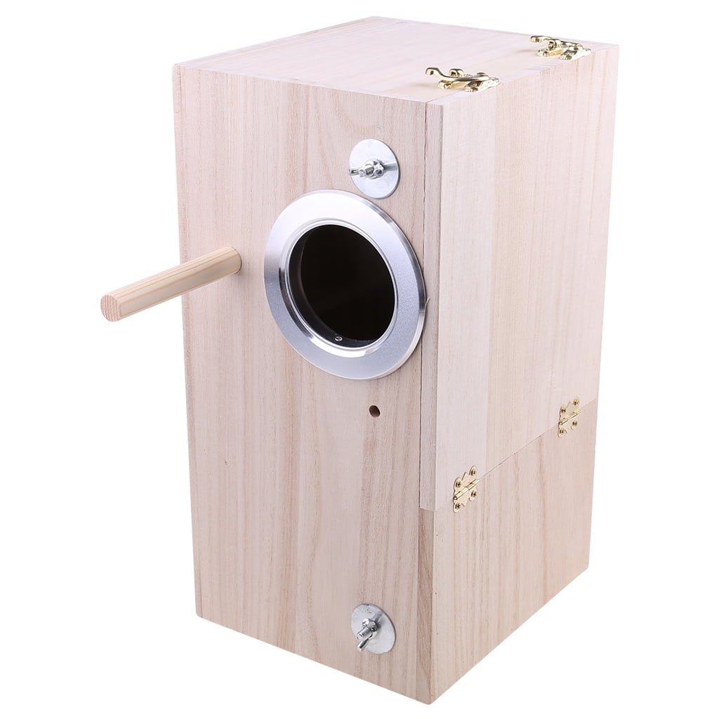 WINDLAND Wooden Bird Nesting Breeding Box House Parakeet Mating for ...