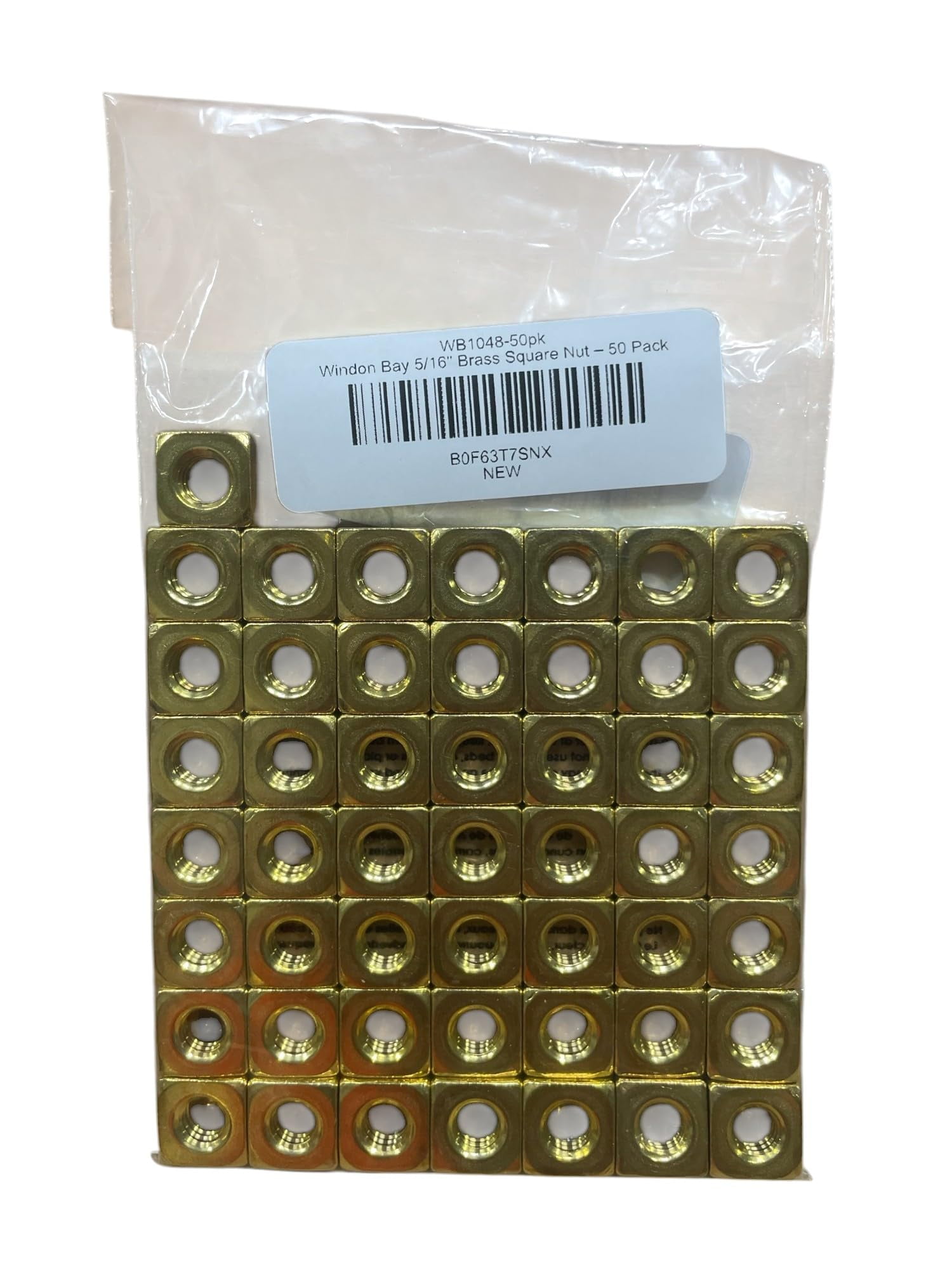 WINDON BAY 5/16" Brass Square Nuts - 50 Pack | Bulk Hardware for ...