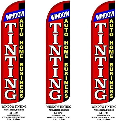 WINDOW TINTING Flag pack of 3 (Mount and Poles are Not Included ...