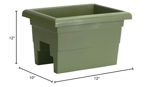 WINDOWBOX 16 inch Countryside Railing Planter Color: Sage - Walmart.com