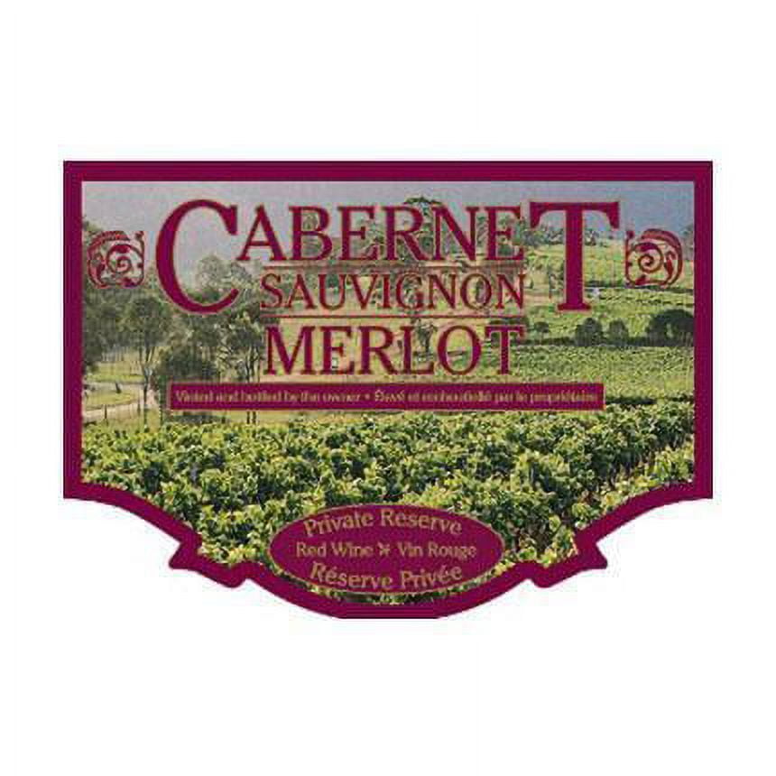WINE BOTTLE LABELS Pack of 30 CABERNET SAUVIGNON MERLOT BLEND Vineyard ...
