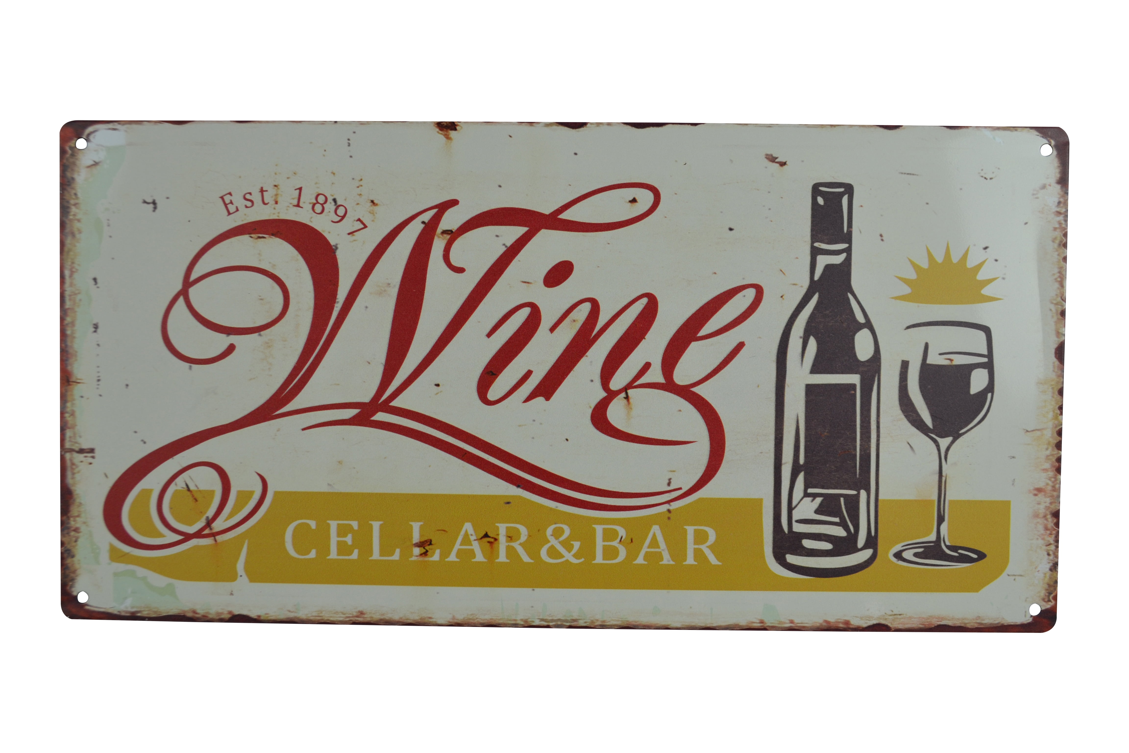 WINE CELLAR & BAR Metal Wine Sign - Walmart.com