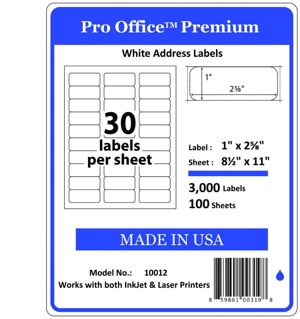 WING OFFICE 30K Premium Shipping Labels Blank Self Adhesive 1 x 2 5/8 ...