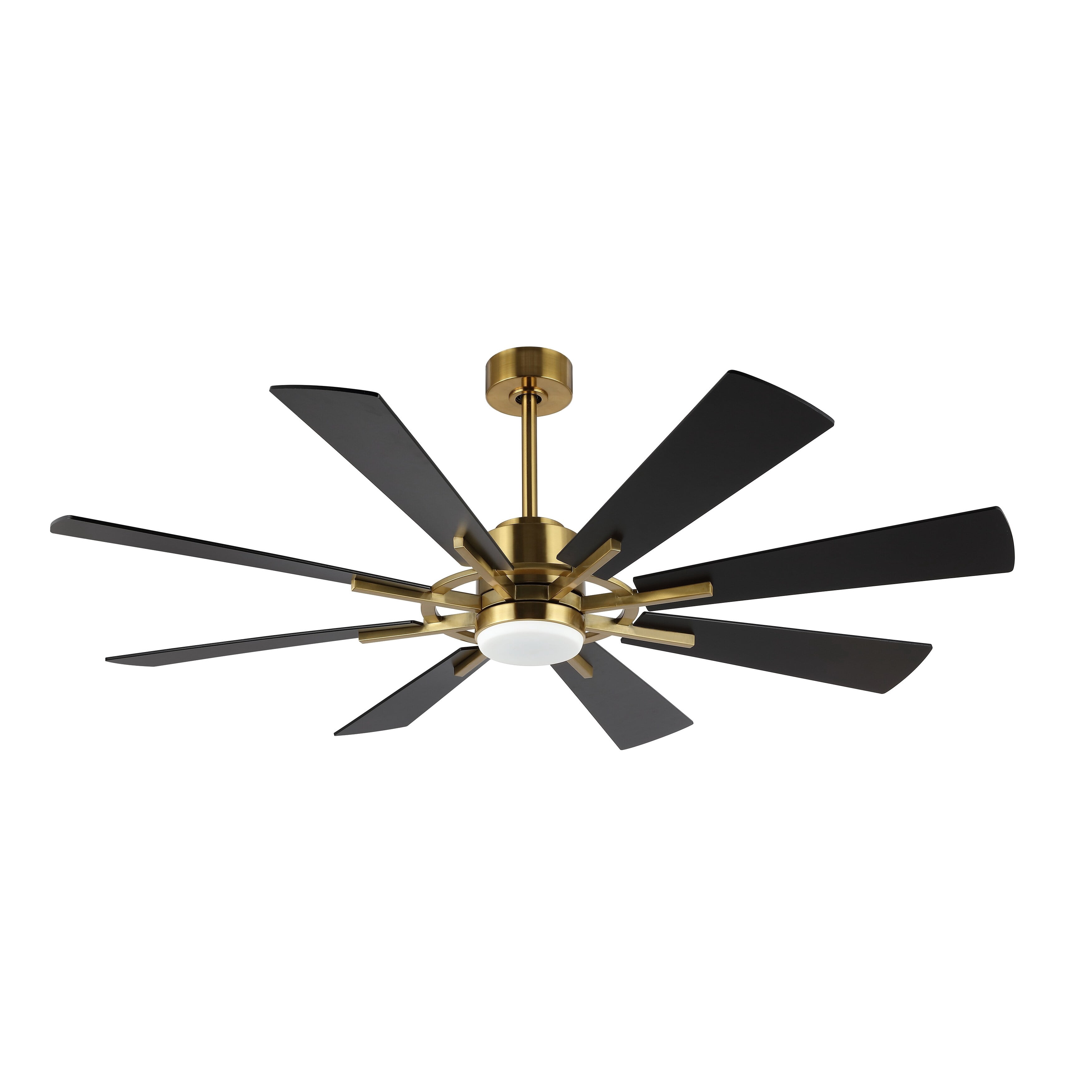 WINGBO 60 inch Windmill 8-Blade LED Indoor Ceiling Fan - N/A Brass ...