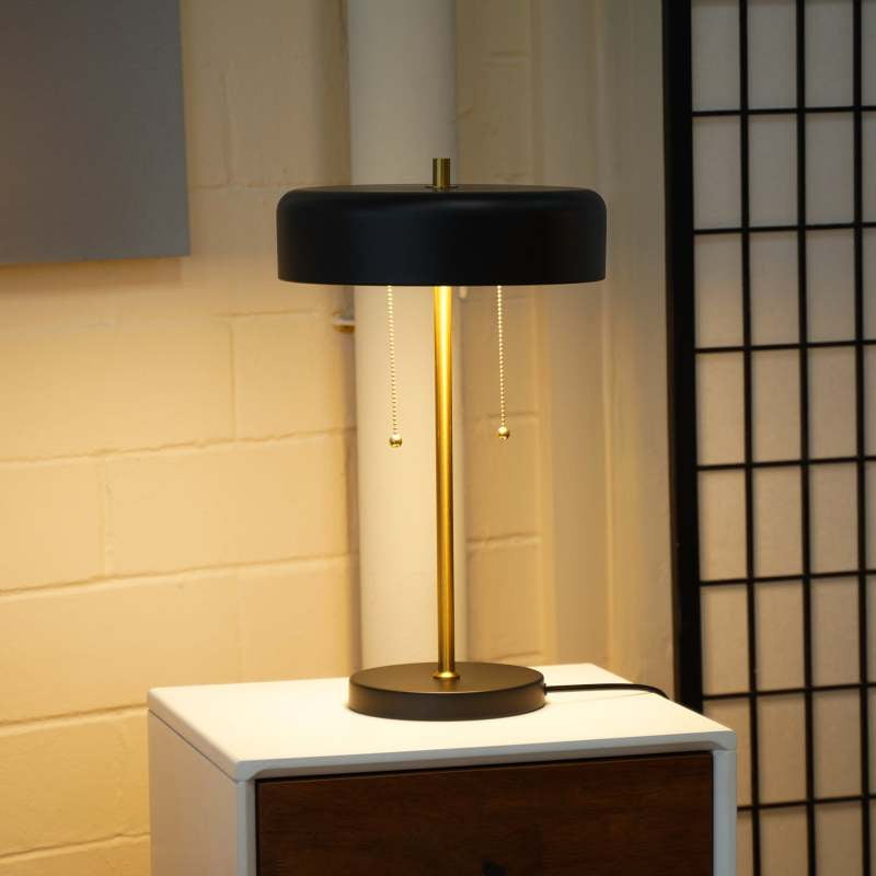 WINGKEE Modern Nordic Table Lamp – Black Minimalist Design, Warm LED ...