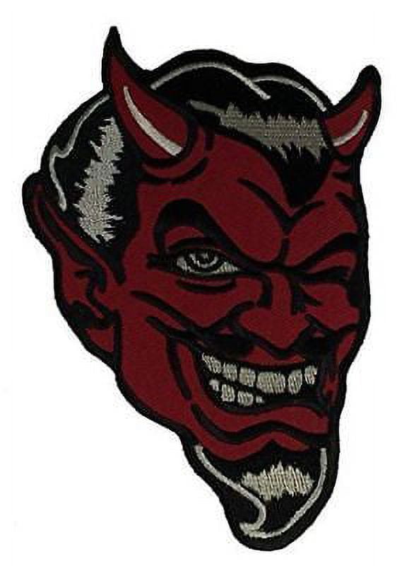 WINKING DEVIL PATCH RETRO ROCKABILLY BIKER LAUGHING GRINNING SLY ...
