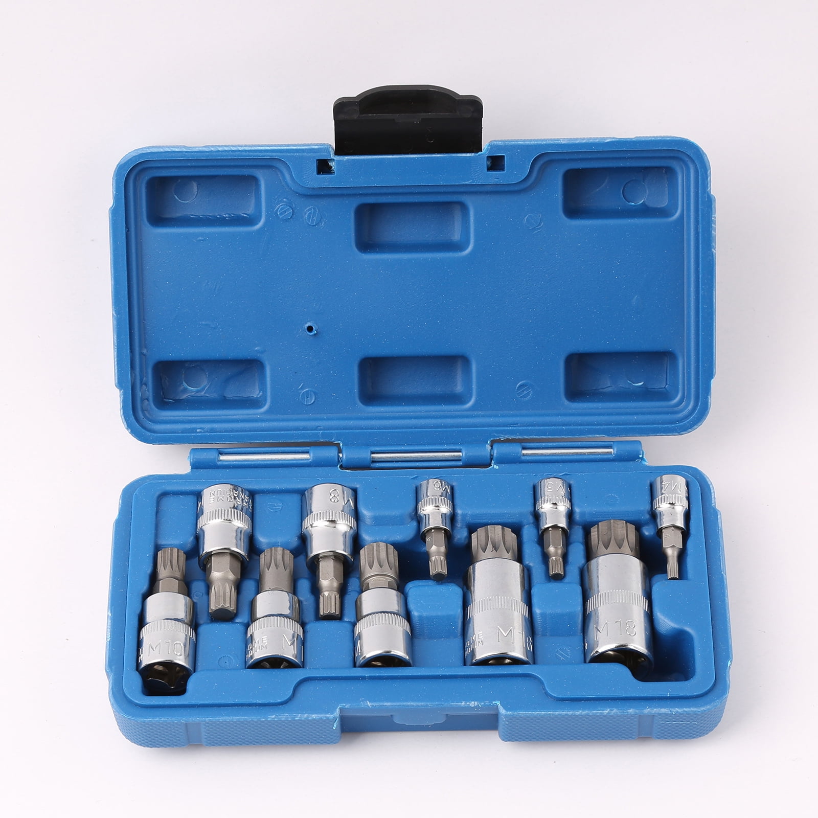 WINMAX AUTOMOTIVE TOOLS 10 Pieces XZN Triple Square Short Spline Socket Bit Set S2 Steel Bits ...