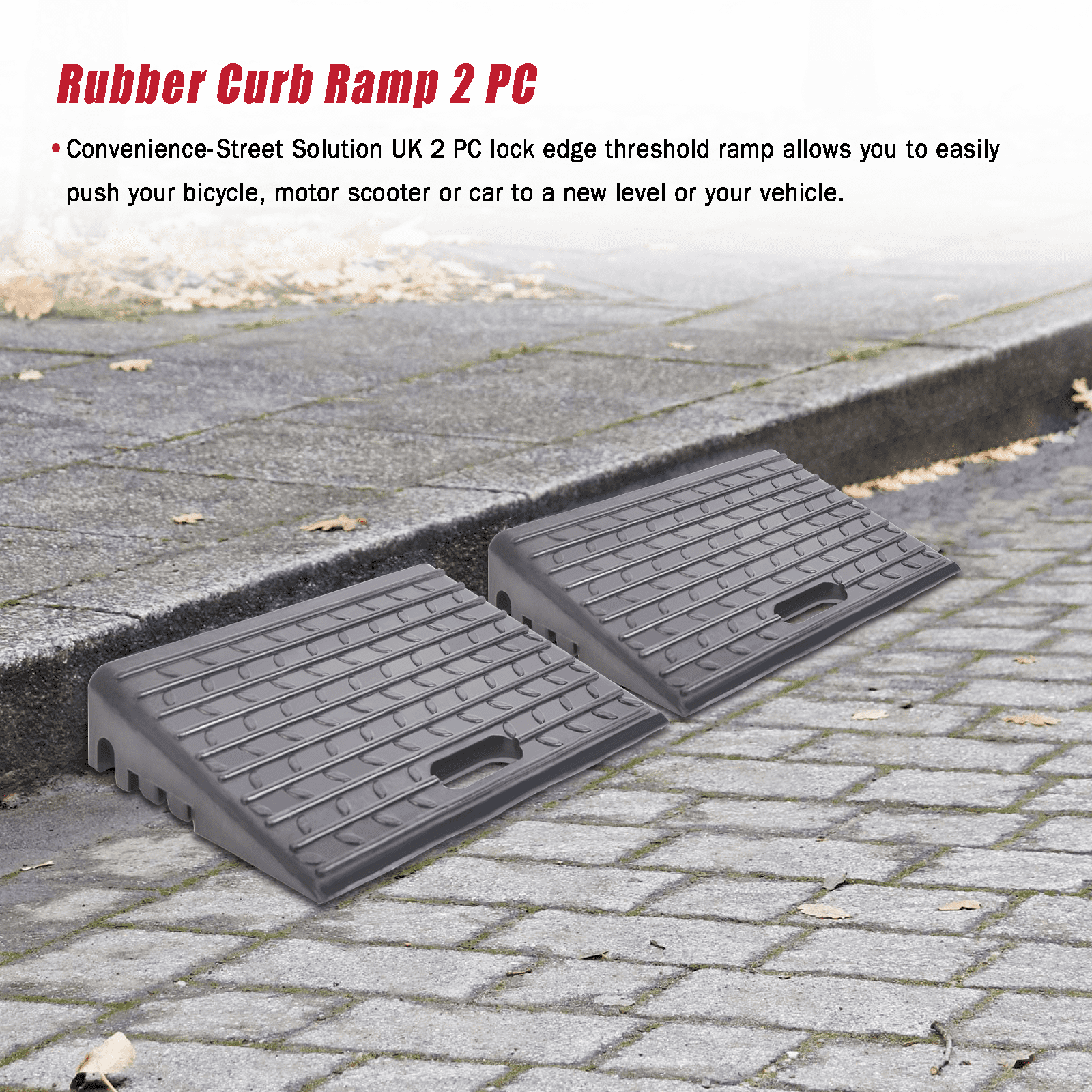 WINMAX AUTOMOTIVE TOOLS Portable Rubber Kerb Ramps Threshold ...