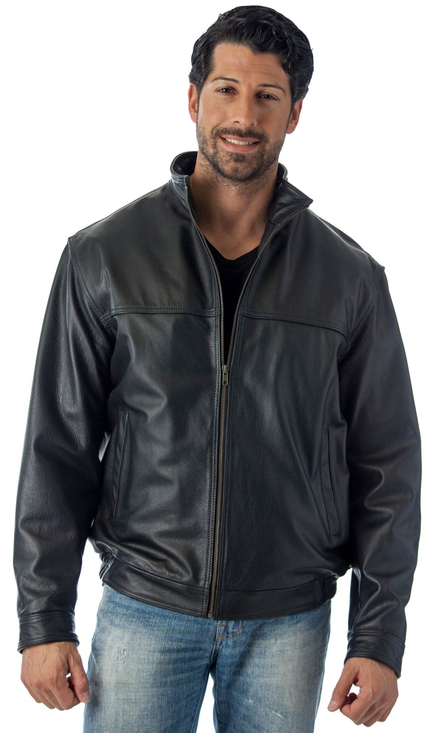 WINNERS LEATHER JACKET UNION MADE IN USA (3XT, BLACK) - Walmart.com