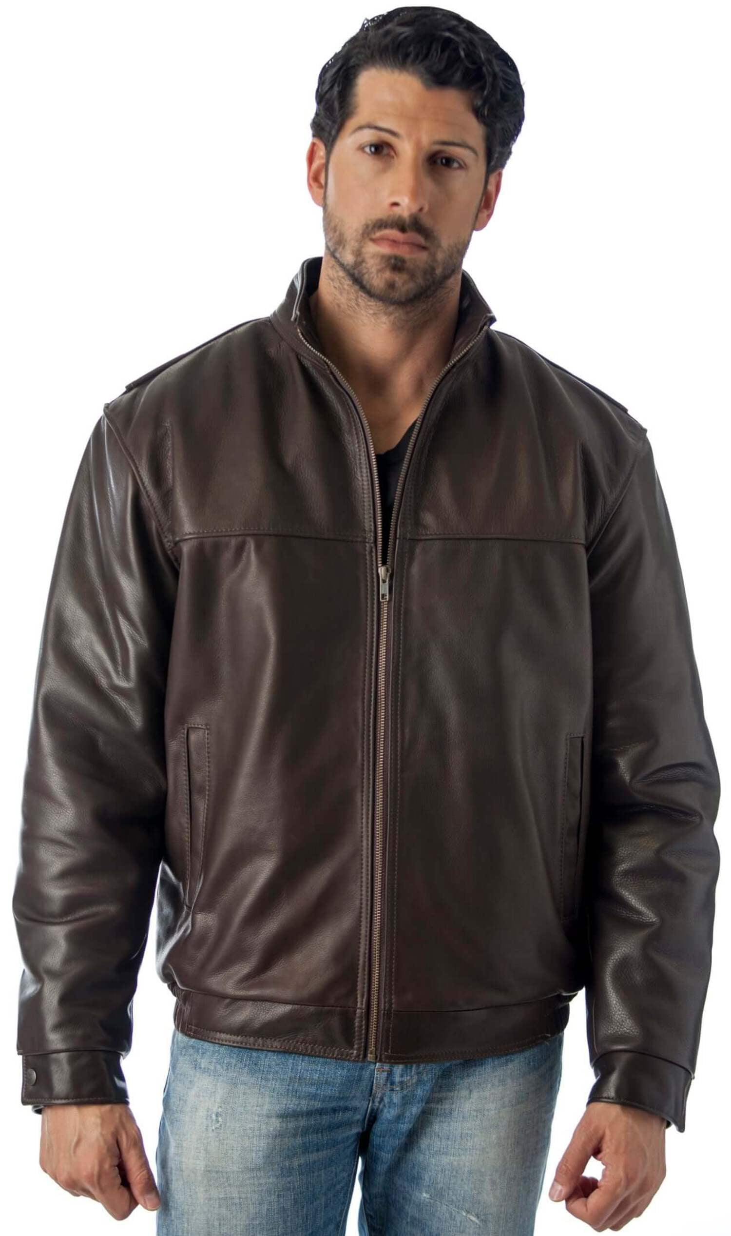 WINNERS LEATHER JACKET UNION MADE IN USA (Small, Brown) - Walmart ...