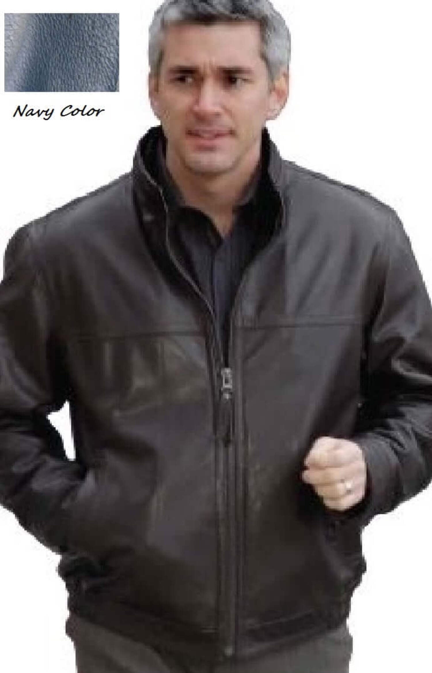 WINNERS LEATHER JACKET UNION MADE IN USA (xl, NAVY) - Walmart.com