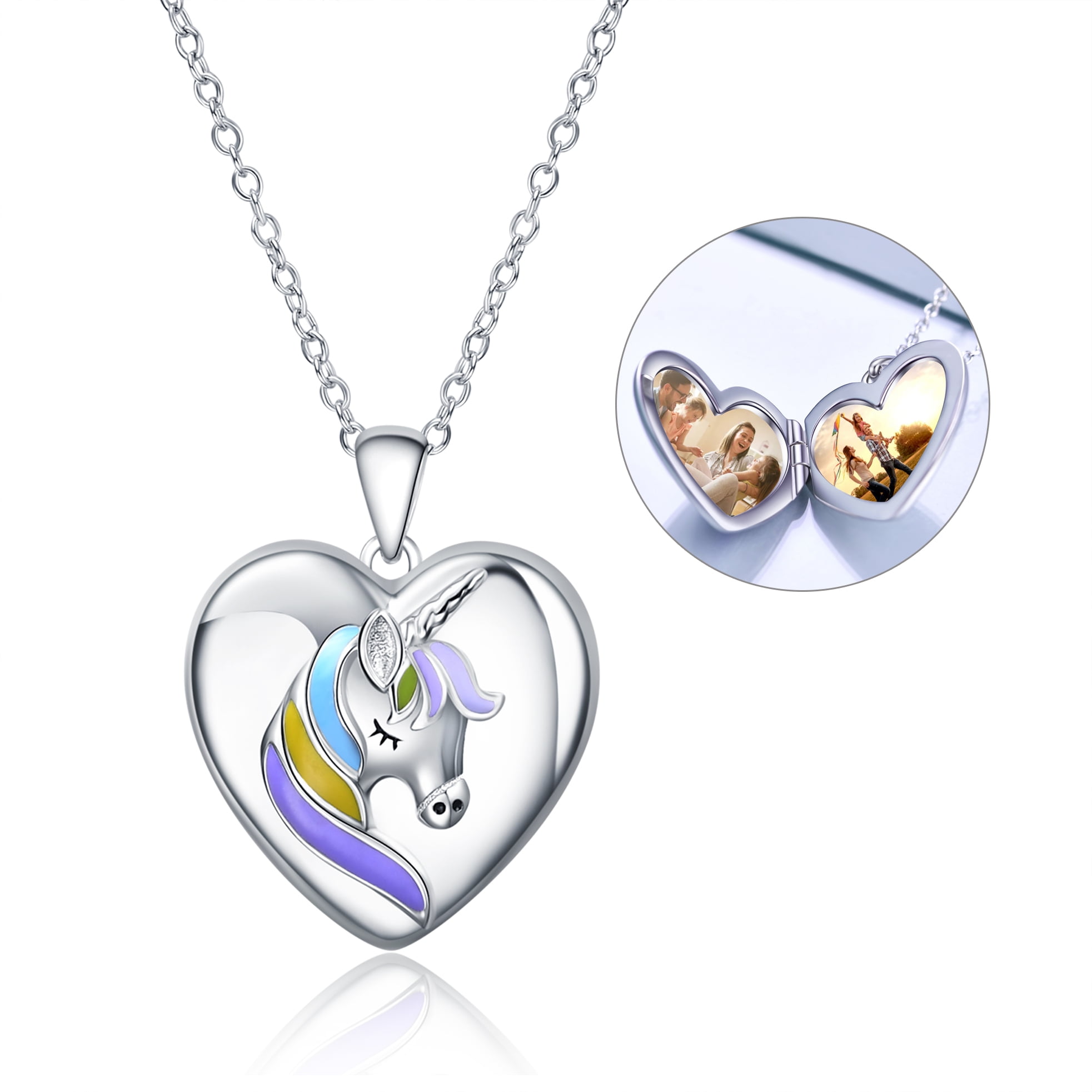 WINNICACA Christmas Gifts for Girls S925 Sterling Silver Heart Lockets ...