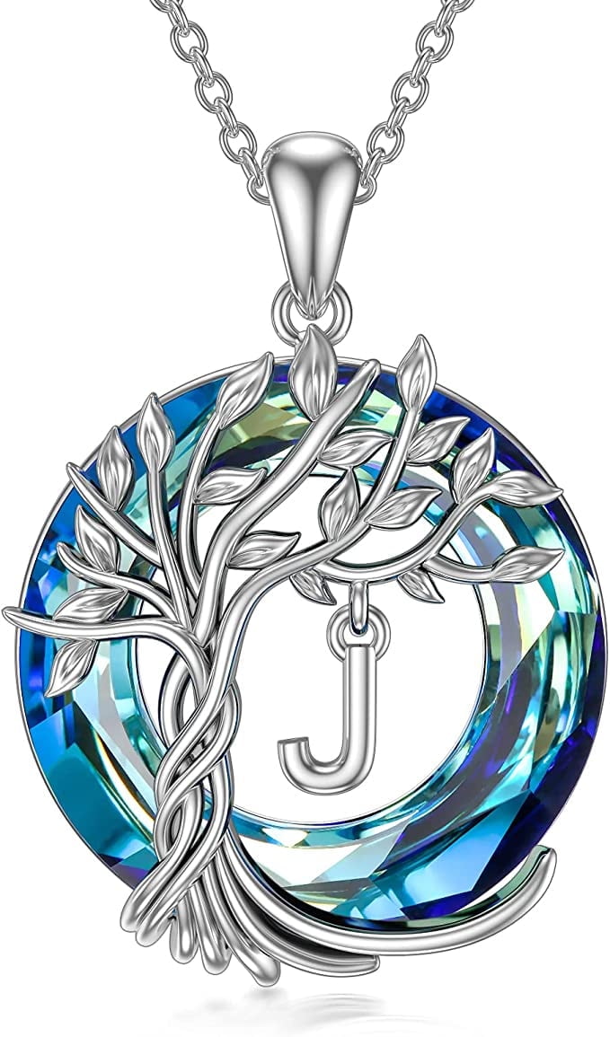 WINNICACA Initial Necklaces for Women Tree of Life Necklace S925 ...