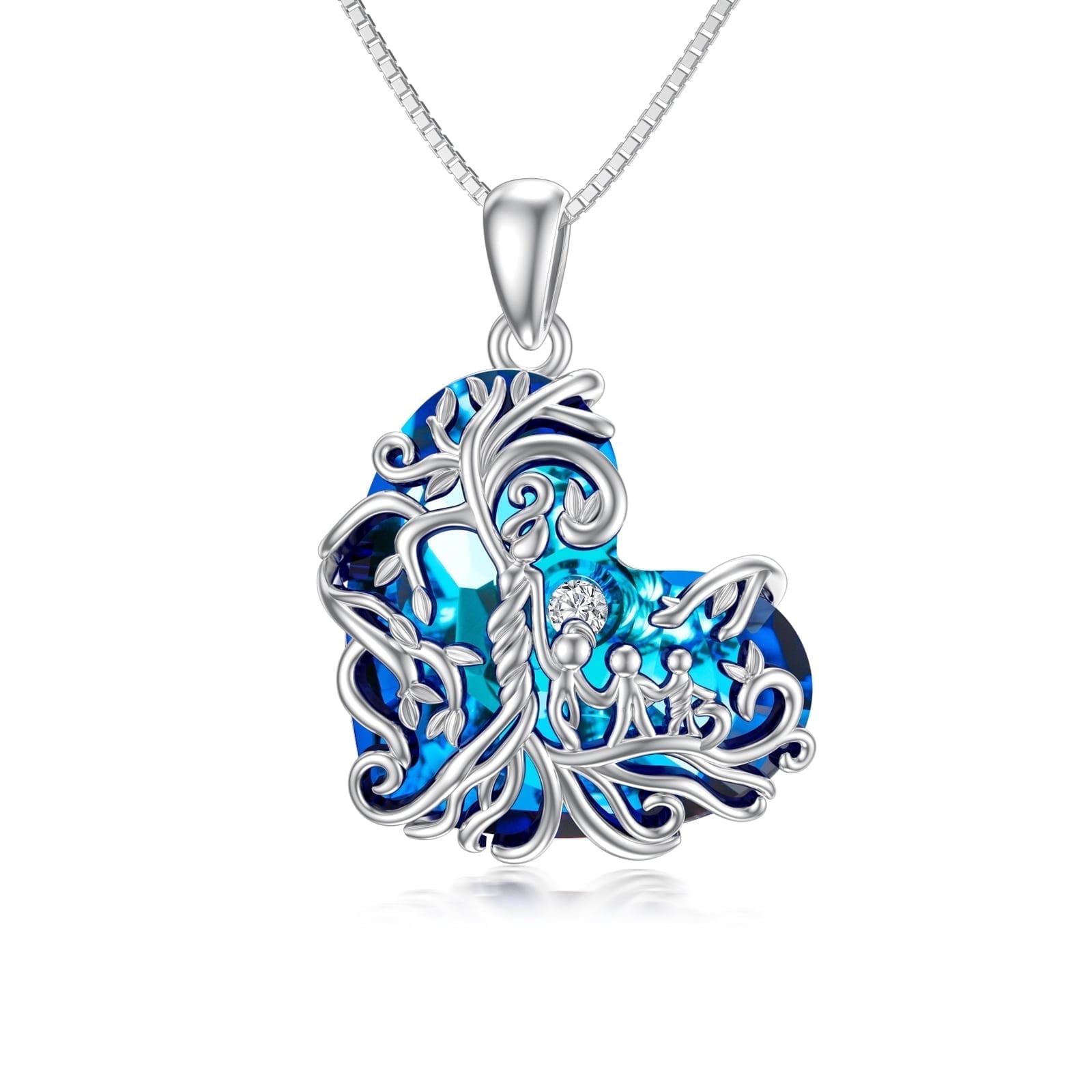 WINNICACA Mothers Day Gifts for Mom Sterling Silver Mother and 3 Family ...