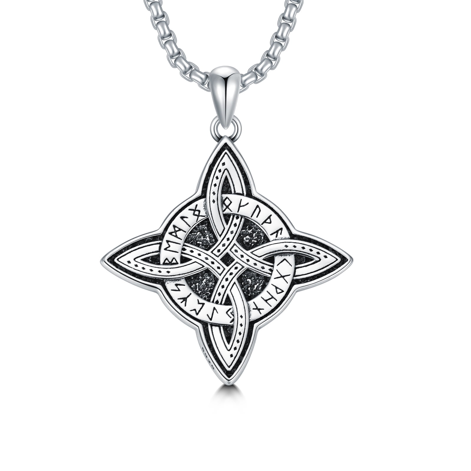 WINNICACA Valentines Day Gifts Viking Witches Knot Necklace 925 ...