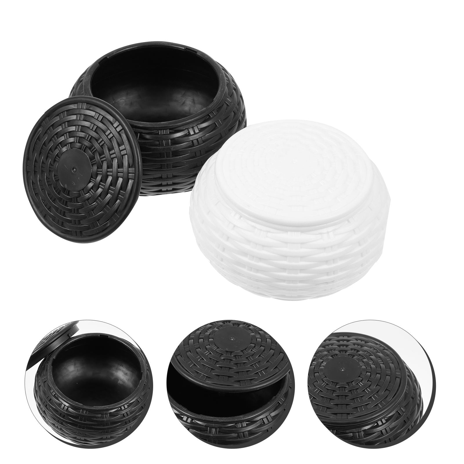 WINOMO 1 Pair Weave Chess Container Plastic for Chess Piece Storage for ...