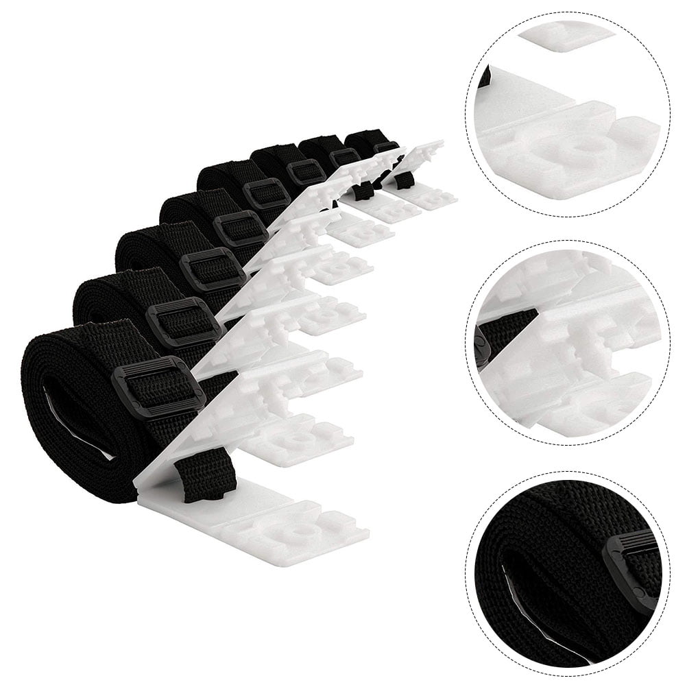 LEORX 1Set Pool Cover Roller Strap Buckles Kit Black Easy to Attach and ...