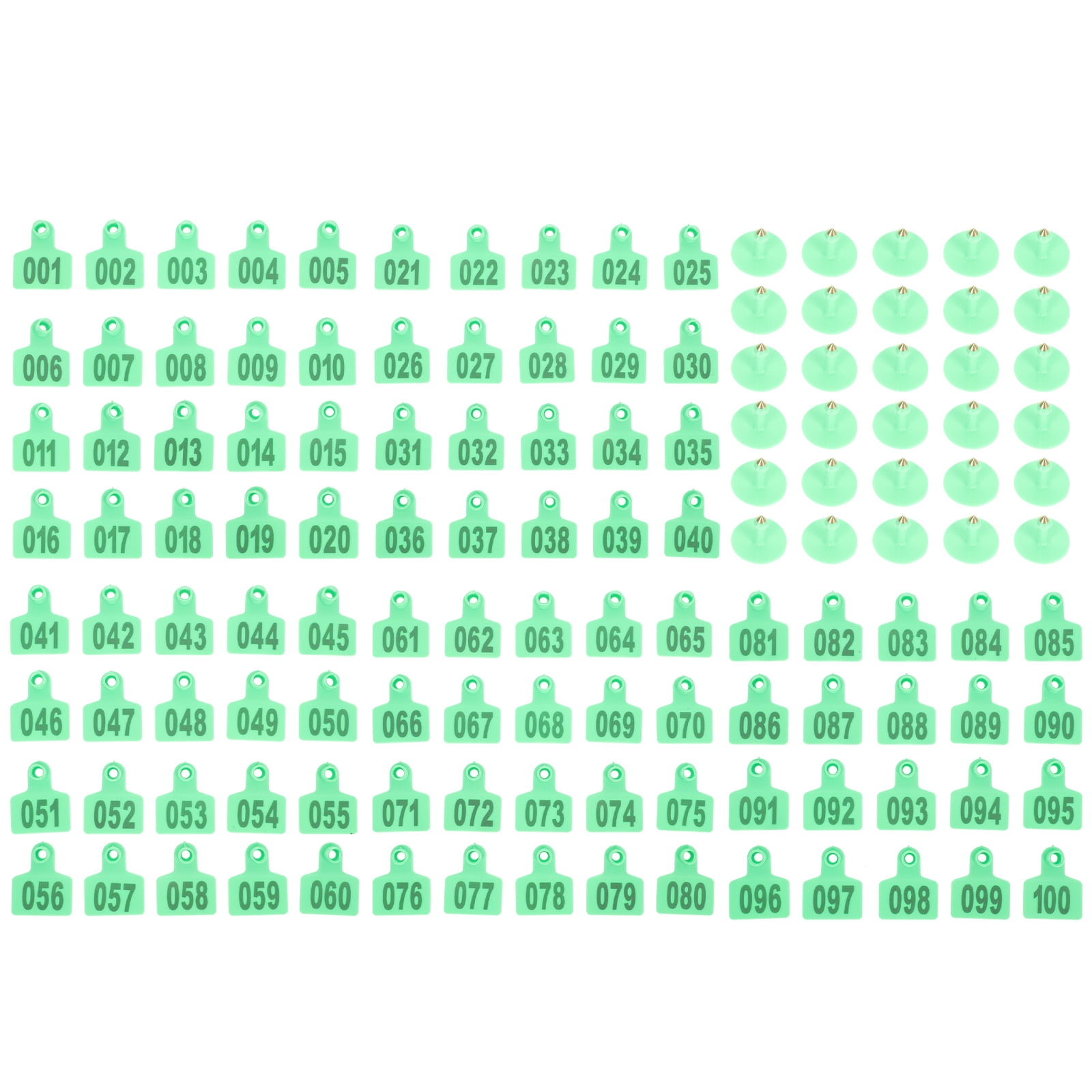 WINOMO 100pcs Animal Ear Tags Livestock Ear Tags with Number for Pigs ...