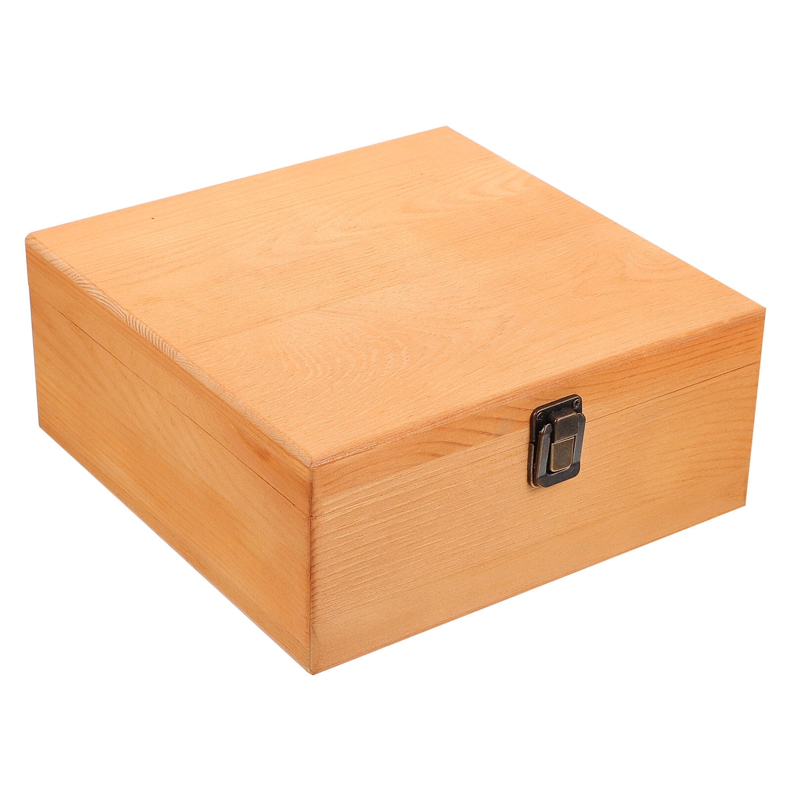 WINOMO Small Storage Box Orange Wood 1Set 7.7X7.7X3.9in - Walmart.com