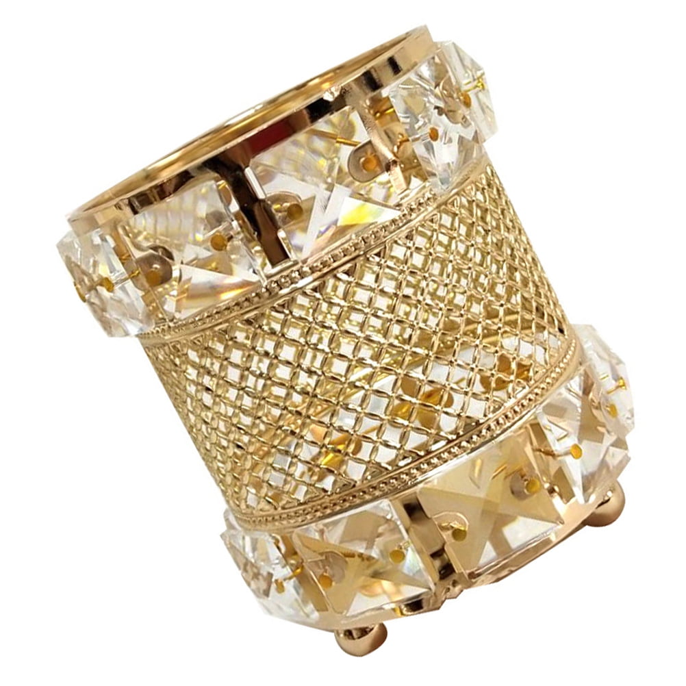 WINOMO 1Pc Golden Storage Desk Organizer Cylindrical Home Decor for ...