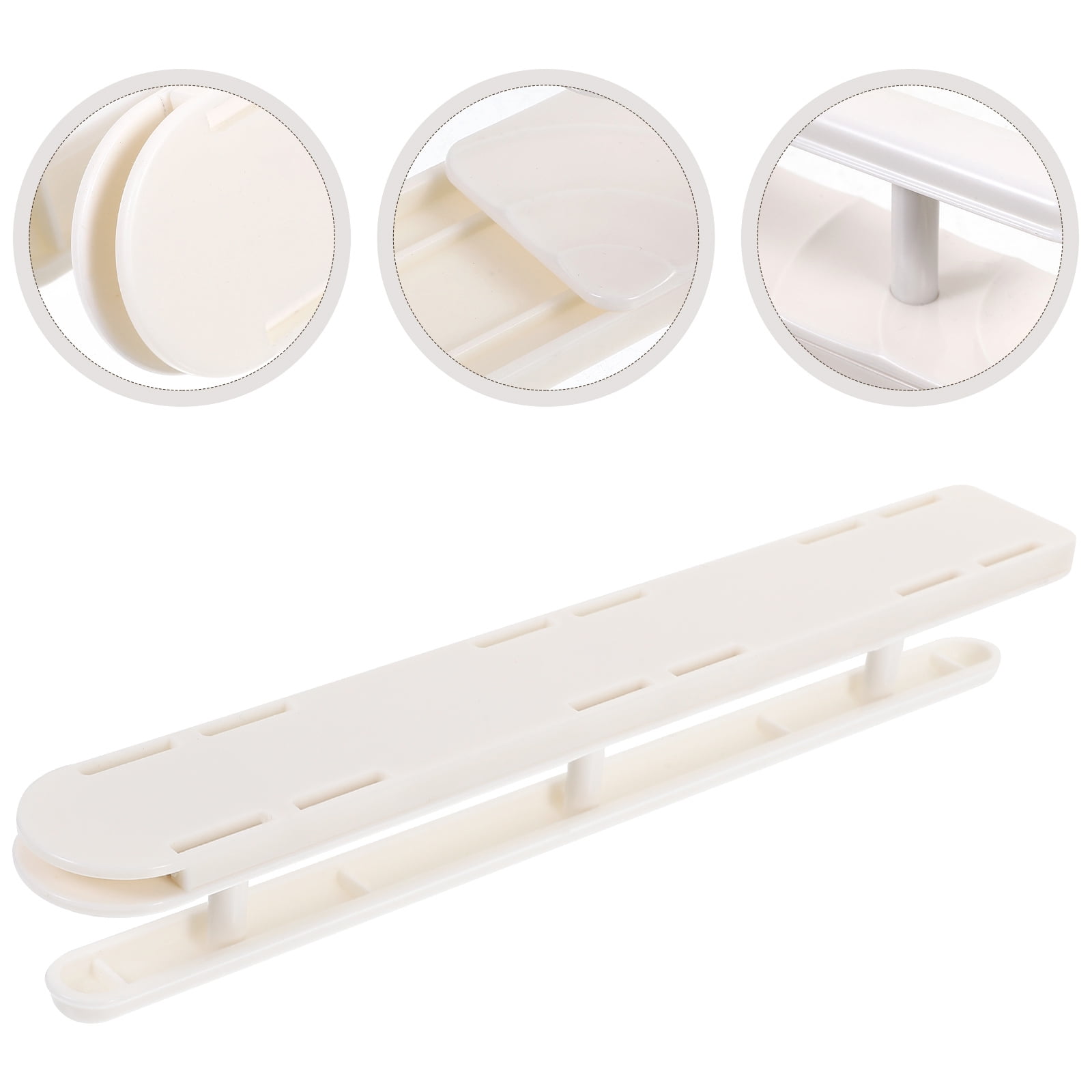 WINOMO 1Pcs Wall Mounted Clothing Rack Retractable Storage Hanger White ...