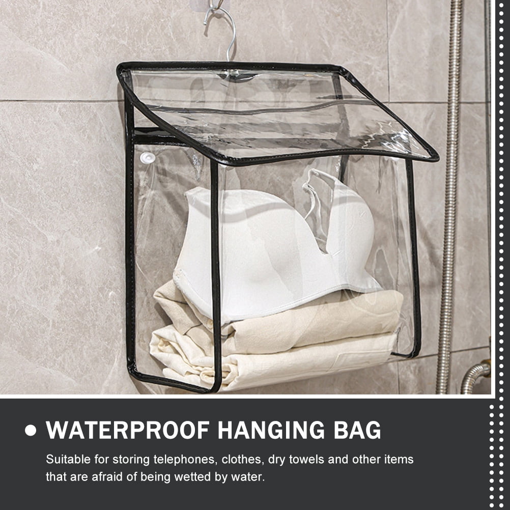 LEORX Toilet Hanging Bag Transparent Design Black PVC 1Pcs - Walmart.com