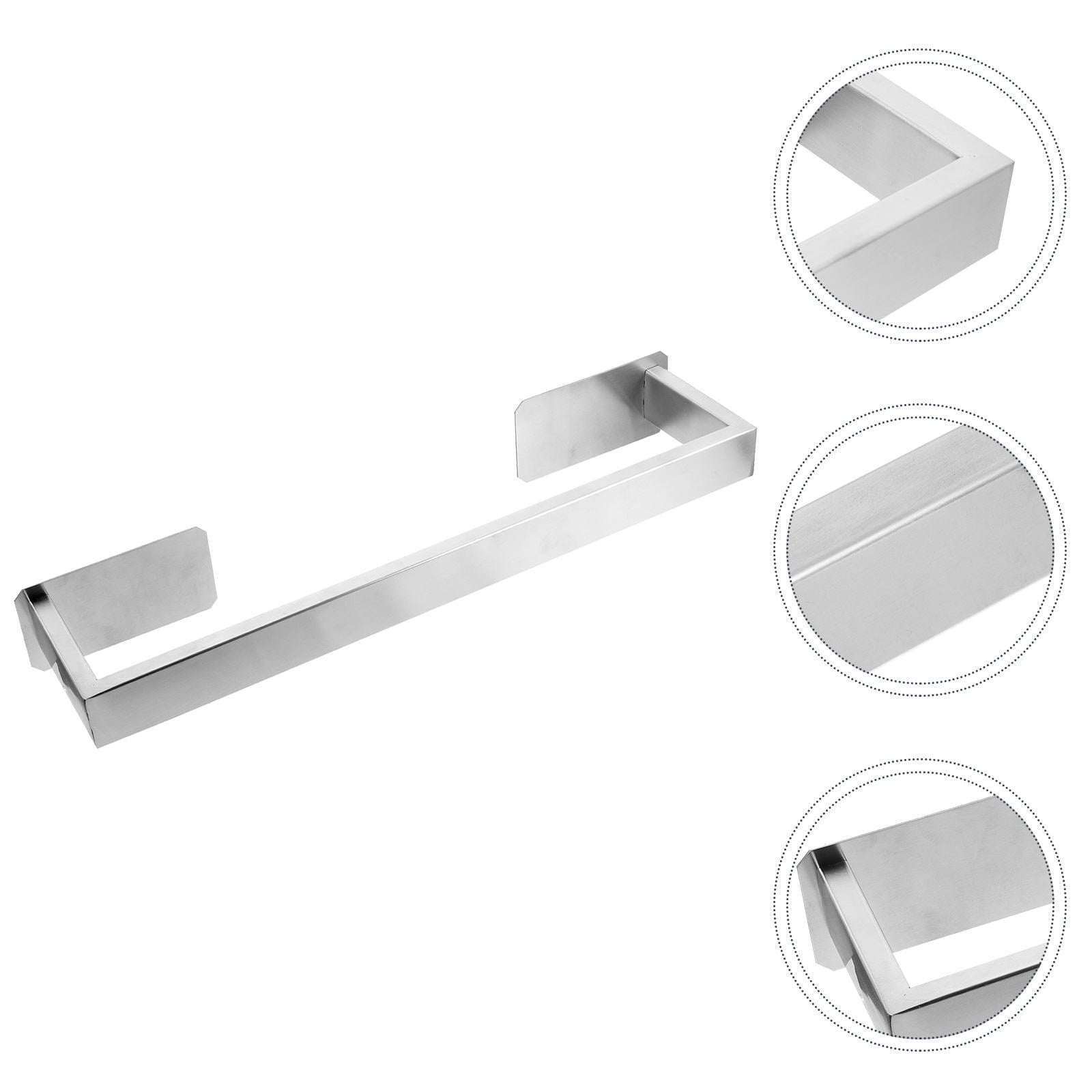 WINOMO 1Set Silver Stainless Steel Wall Mount Towel Holder for Bathroom ...
