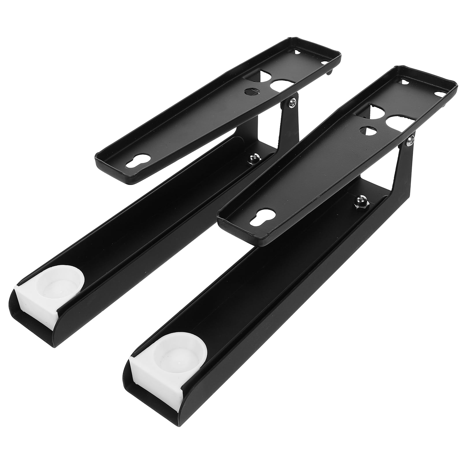 WINOMO 2Pcs Black Stainless Steel Foldable Microwave Wall Mount Bracket ...