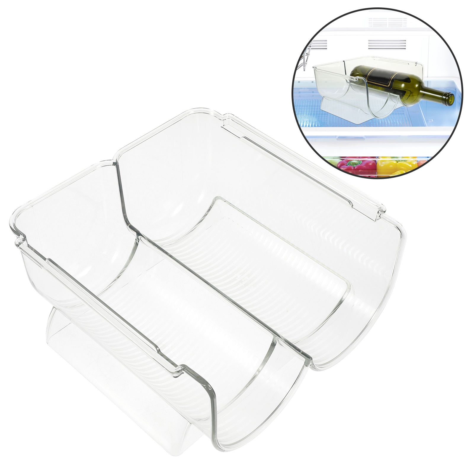 WINOMO 2Pcs Wine Showing Racks Acrylic Transparent Stackable Bottle ...