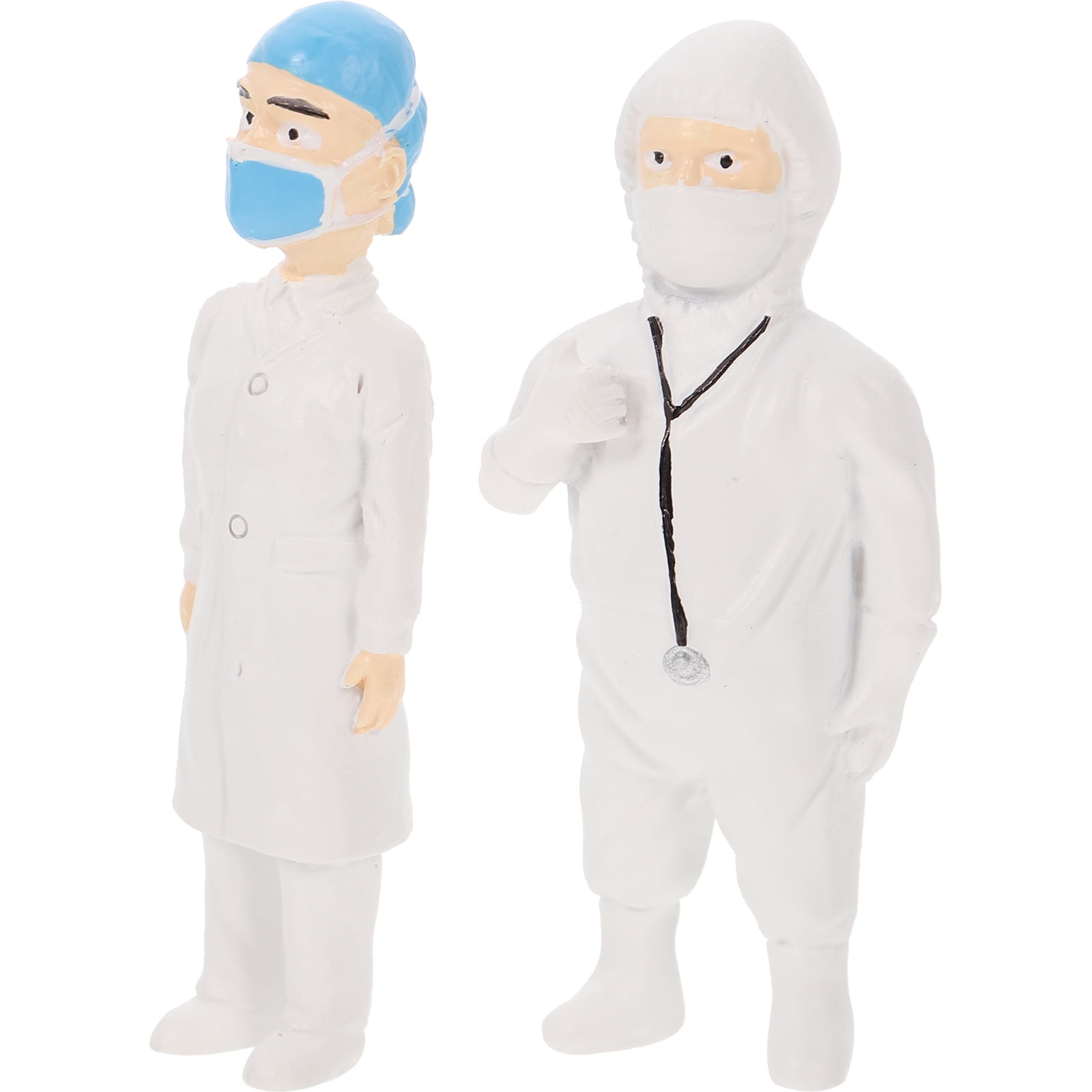 WINOMO 2pcs Doctors Figurines Tiny Doctor Figurines White Resin ...